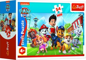 Trefl Minipuzzle 54 dílků Paw Patrol/Tlapková Patrola 4 druhy v krabičce 9x6x3cm 40ks v boxu