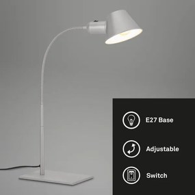 Brilo - Stolní lampa 1xE27/10W/230V matný chrom
