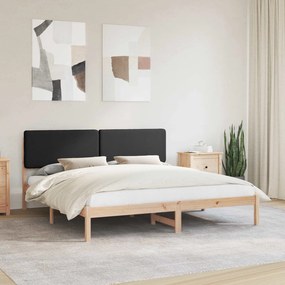 Rám postele s čalouněným čelem s čelo Černá 200 x 200 cm 3405564