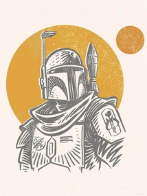 Komar Plakát Star Wars Boba Fett Illustration Iconic 30 x 40 cm