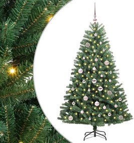 Umělý Skládací Vánoční Strom Zelená 150 cm PVC a kov 3395480