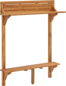 Barový stolek na balkon 90 x 37 x 122,5 cm masivní akácie 310253