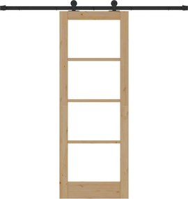Posuvné dveře ORKDAL 73,5 x 198,5 cm Přirozená a černá 3332015