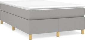 Box spring postel s matrací světle šedá 120 x 200 cm textil 3144506