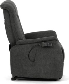 Polohovací křeslo šedé, elektrické TV-L8963 GREY2