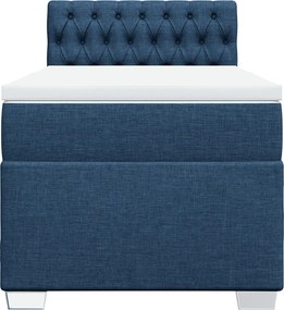 Box spring postel s matrací modrá 80x200 cm textil 3285728