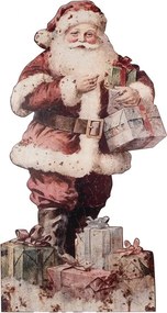 Vánoční kovová stojací cedule Santa Claus - 50*2*96 cm