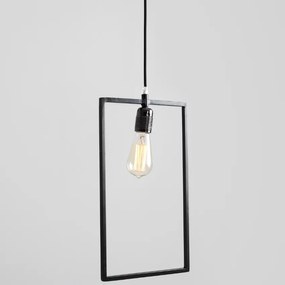 Nordic Design Černé kovové závěsné světlo Paris 40 x 25 cm