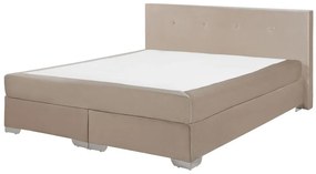 Kontinentální postel, CONSUL, béžová, 160x200 cm Beliani