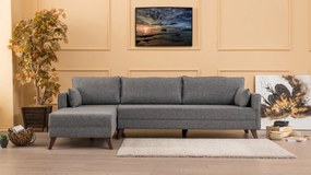 Hanah Home Designová pohovka BELLA šedá levá 275 cm 825BLC1503