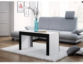 Konferenční stolek stůl DECORA Bílý/Černá Lesk
