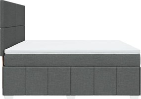 Box spring postel s matrací tmavě šedá 180x200 cm textil 3294041