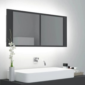 vidaXL LED koupelnové zrcadlo 100 x 12 x 45 cm akrylové [804982] Barva: Šedá