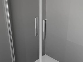 Mexen Exo, výklopná sprchová kabina, dveře 110 cm + boční stěna 110 cm, transparentní sklo, chrom, 814-110-110-01-00