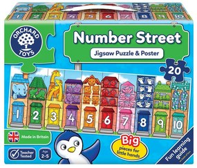 Orchard toys vzdělávací puzzle ulice plná čísel