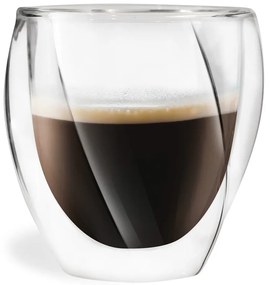 Dvoustěnné hrnky na cappuccino v sadě 2 ks 250 ml Cristallo – Vialli Design
