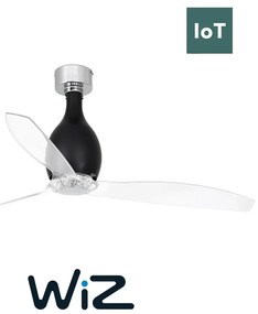 FARO MINI ETERFAN 32027WP 50,4“ matná černá/transparentní Reverzní stropní ventilátor WiZ