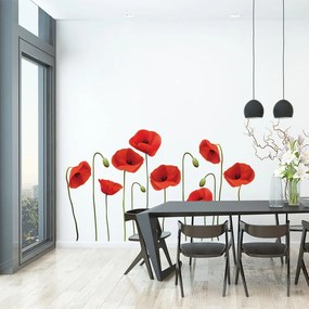 Sada samolepek na zeď Ambiance Vermeil Poppies, 60 x 70 cm