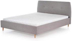 Čalouněná postel Dorin 160x200 dvoulůžko šedá