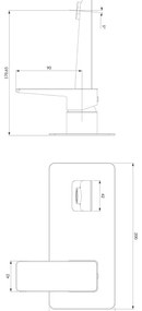 OMNIRES PM7415CRB-Umyvadlová baterie pro podomítkovou instalaci PARMA chrom/bílá