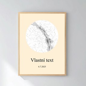 Personalizovaný magický fotoobraz v rámu - 30x40 - hvězdná mapa