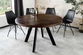 Kulatý jídelní stůl Thunder 120 cm hnědé mango