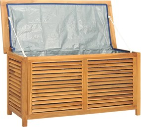 vidaXL Zahradní úložný box s vložkou 114 x 50 x 58 cm masivní teak [363271]