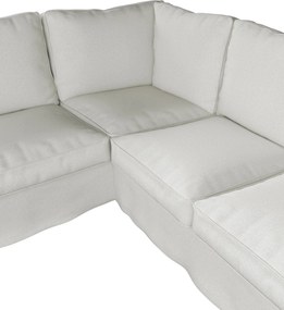 Potah na pohovku IKEA  Ektorp rohová barva krémová látka pletený vzor