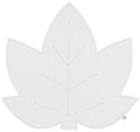 Lněné prostírání javorový list bílá se stříbrem 37x37cm