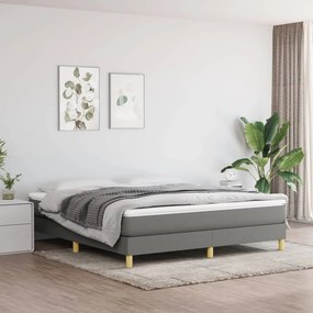 Box spring postel s matrací tmavě šedá 160x200 cm textil 3144184