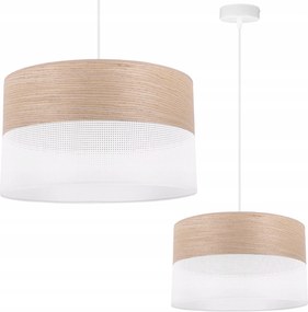 Závěsná Stropní Lampa Lustr Moderní Loft Dřevo Dubová Dýha 35 CM