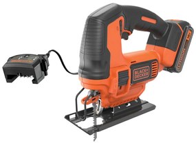 BLACK+DECKER - 18V AKU přímočará pila, 1x aku 2,0 Ah Li-Ion, nabíječka BDCJS18-QW