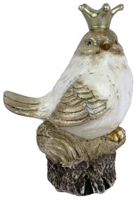Dekorace ptáček s korunkou - 14*9*19 cm