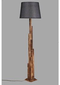 Designová stojanová lampa Naime 165 cm hnědá / černá