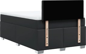 Box spring postel s matrací černá 120 x 200 cm umělá kůže 3286116
