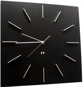 Designové nástěnné hodiny Future Time FT1010BK Square black 40cm