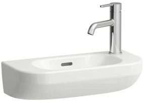 Laufen Lua - Umývátko 50x23 cm, s přepadem, otvor pro baterii vpravo, bílá H8150820001061