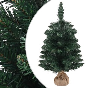 Umělý vánoční stromek se stojanem zelený 60 cm PVC