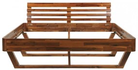 Postel akáciové dřevo Dekorhome 100x200 cm