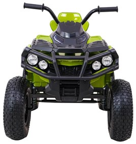 Dětská elektrická čtyřkolka ATV nafukovací kola zelená