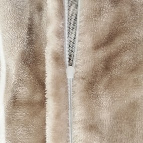 Mikroplyšové povlečení Edera brown 200x140cm+90x70cm TiaHome