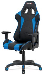 Kancelářská židle KA-F03 BLUE ekokůže modrá a černá