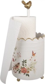 Bílý kovový stojan na kuchyňské utěrky Batton - Ø 14*30 cm