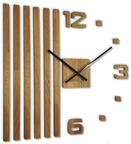 Unikátní dřevěné hodiny na zeď