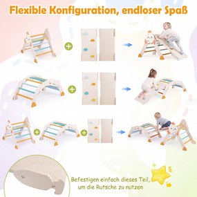 Costway Skládací Montessori prolézačka 8 v 1, vícebarevná
