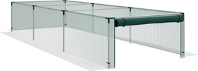 Outsunny stan na ochranu rostlin 1,25 x 3,73 m s dveřmi na zip, větruodolná síť proti hmyzu pro zeleninu a rostliny, síť proti škůdcům
