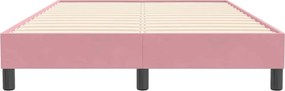 Postel Box Spring bez matrace růžová 120x210 cm samet 3315824