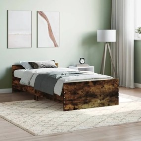 Rám postele kouřový dub 90 x 200 cm kompozitní dřevo