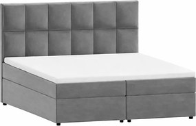 Šedá boxspring postel s úložným prostorem 140x200 cm Flip – Ropez
