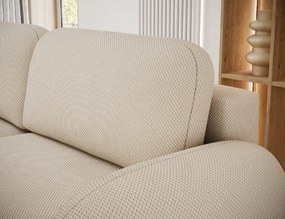 Rozkládací pohovka Avuela s úložným prostorem, béžový velur